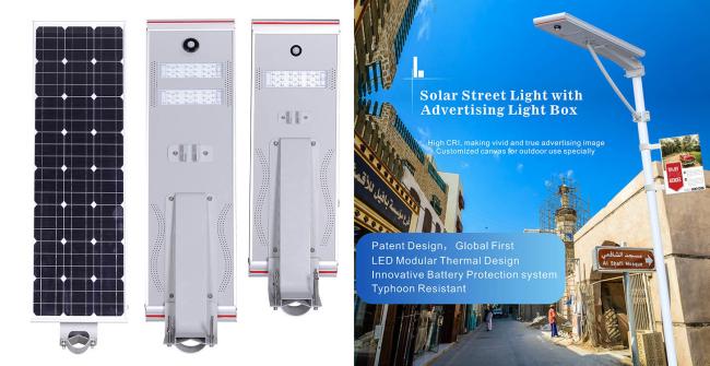 Solar advertising lighting integrated equipment with replaceable posters