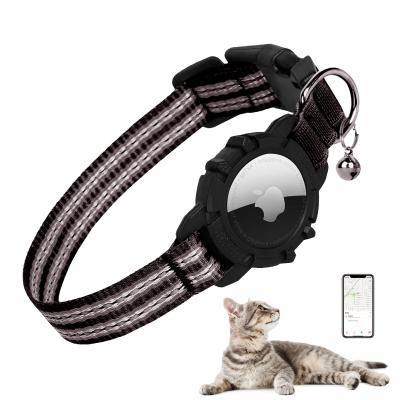 China Airtag Cat Collar Holder With Bell Pet Collar Cats And Small Dogs for sale
