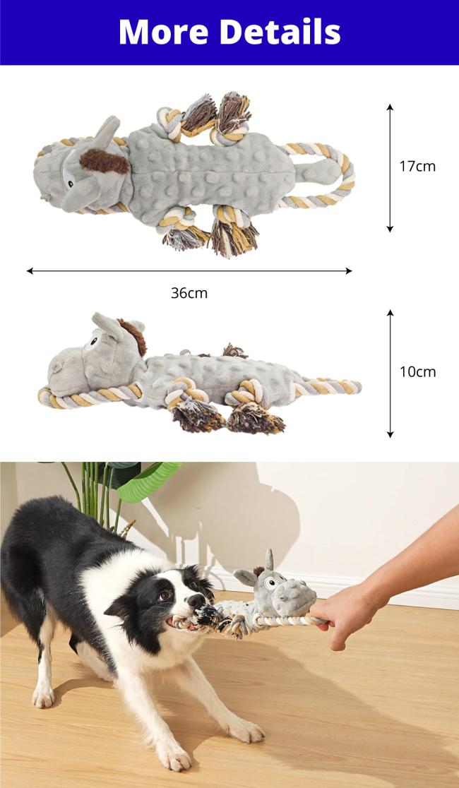 Interactive Donkey Plush Dog Toy