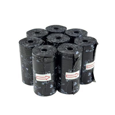 China Dog Poop Bag 8 Rolls Pet Garbage Bag Outdoor Carrier Clean Up Garbage Pickup Clean Bag for sale