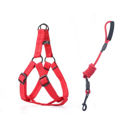 China Durable Nylon Pet Harness And Leash Set Adjustable Comfortable For Dogs Cats for sale