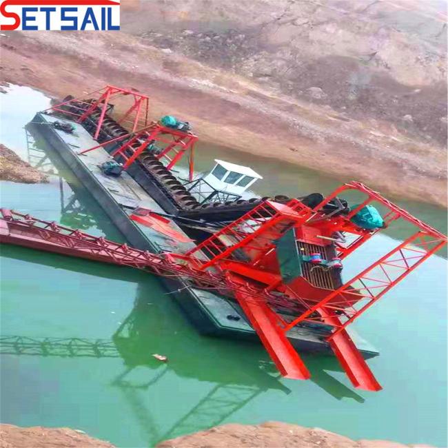 Generator Sets Power Chain Bucket Mining Dredger for River Gold