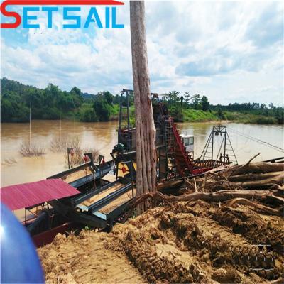 中国 チェインバケット 砂湖 金とダイヤモンドの採掘用掘削船 0.035m3-1.2m3容量 販売のため