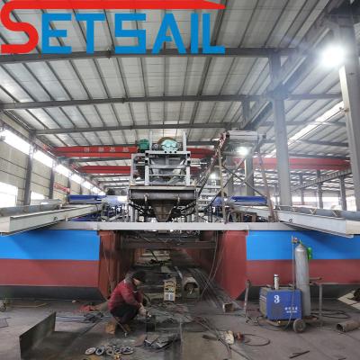 중국 초기 결제 50-500m3 체인 버킷 강 금 채굴 용기 금 카펫 판매용