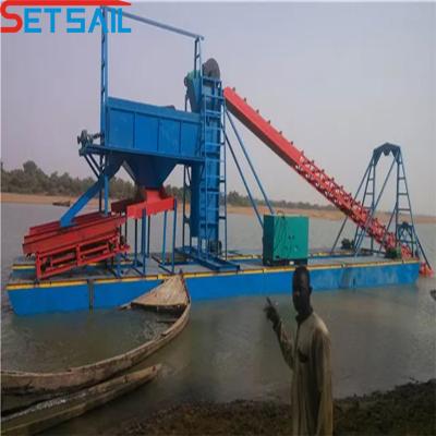 China 1.4m*1.2m-2.6m*1.2m Tamaño de la pantalla del tambor excavadora de minería de cubo para la extracción de oro en el río en venta