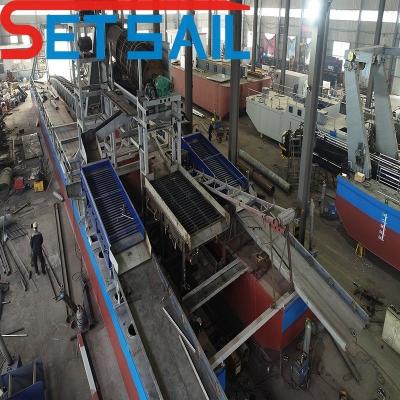 China Dredger de minería de oro del río con baja falla y tamaño de pantalla de tambor de 1,4m * 1,2m - 2,6m * 1,2m en venta