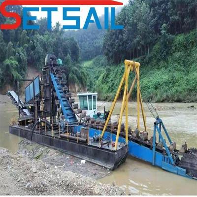 China Dredger de minería de oro del río con baja falla y tamaño de pantalla de tambor de 1,4m * 1,2m - 2,6m * 1,2m en venta