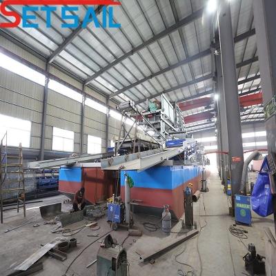 China Dredger de minería de cadena de cubo con pantalla de tambor por excavación potencia del motor principal 37kw-200kw en venta