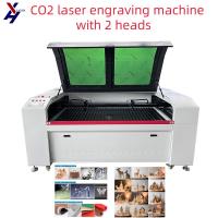 Quality High Precision 2 Heads CO2 CNC Acrylic PVC Laser Cutting Engraving Engraver Machine for sale