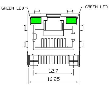 주도하는 8P8C와 6116173-5 Rj45 연결기는 보호했습니다 - 홀 LPJE101AWNL 0