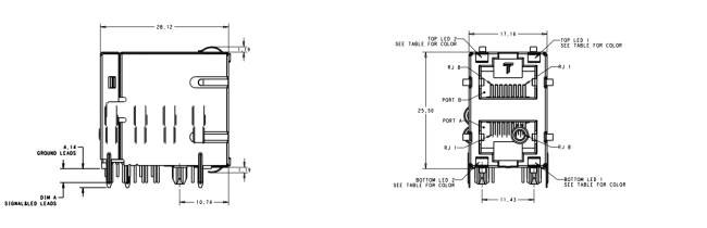 Through Hole RJ45 Connector