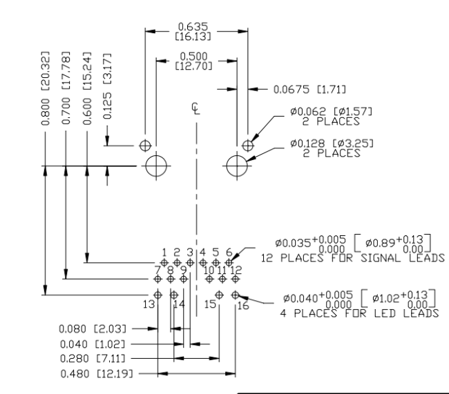 0826-1G1T-23-F Drawing -RECOMMENDED PCB FOOTPRINT