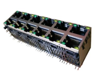 Cina 0833-2X6R-BU-F ha impilato 2x6 la Base-t Rj45 dei connett. Magjack 12Port 100 schermata in vendita