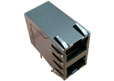 Cina 0844-2B1T-33-F ha impilato la Base-t 1000 del porto di RJ45 Magjack 2x1 attraverso il foro in vendita