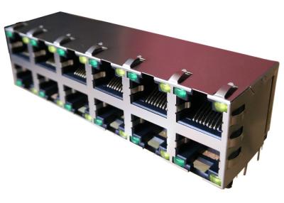 Cina DA6T00101 ha impilato il connettore di magnetica integrato 2x6 della Base-t RJ45 10/100/1000 in vendita