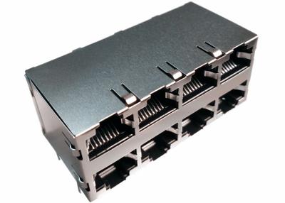 China DA4S103A4 apiló Ethernet integrada 2x4 Jack modular del gigabit de los conectores Rj45 en venta