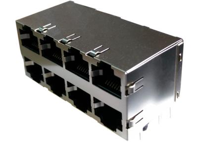 中国 DA4T001A3/DA4T103A2 は Rj45 2x4 によって統合されたギガビットのイーサネット モジュラー ジャックを積み重ねました 販売のため