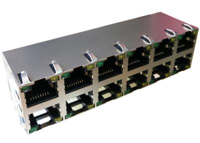 Chine 2-1840257-5 a empilé le bouclier du cric 2x6 du gigabit Rj45Modular avec LED 2-1840257-6 à vendre