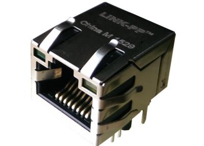 China Conector magnético de Tyco 1605706-6 RJ45 Jack 1X1 protegido com diodo emissor de luz 1605706-7 à venda