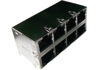 中国 1840230-3 Leds の 10 の PIN の垂直とのギガビット モジュラー ジャック 2X4 オフセット MAG45 販売のため