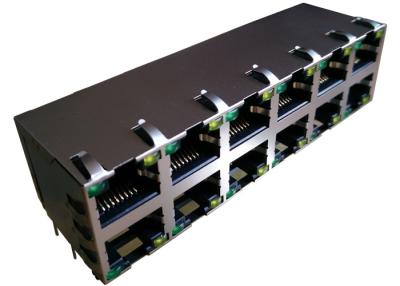 China 1-1840235-3 Verbindungsstück 2x6 Mag45, 10/100 POE-Stromkreis POE RJ45 mit LED 1-1840235-2 zu verkaufen
