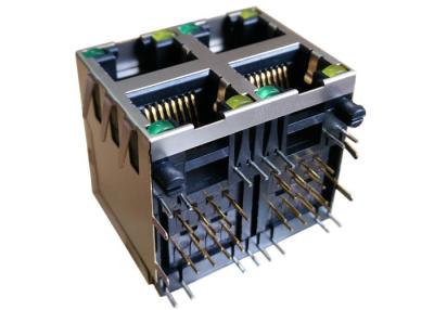 中国 ARJM22A1-A12-AB-CW2は10/100基盤とのRJ45 2x2を- Tの磁気学のコネクター積み重ねました 販売のため