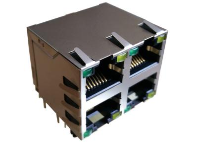 Cina 1-6368511-4 ha impilato il gigabit magnetico il RJ45 1-6368511-3 del connettore del porto il RJ45 2X2 in vendita