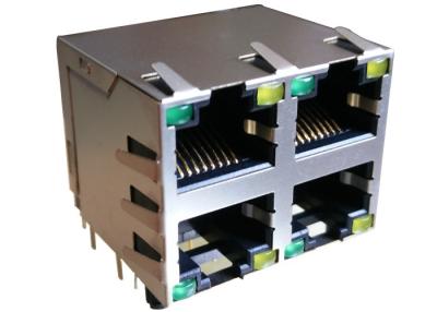 China 2-6368511-2 o gigabit RJ45 empilhou o conector 2-6368511-4 do porto de Jack modular 2X2 à venda