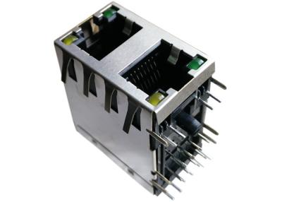 중국 겹쳐 쌓인 2x RJ45 RM3-21JA9U4C 10/100/1000Base-T는 자기학 연결관을 통합했습니다 판매용