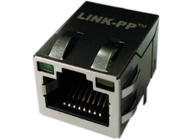 Chine RJ45 Étiquette- simple d'interface du port 5-6605748-1 Magjack 10/100Base-T avec la LED à vendre