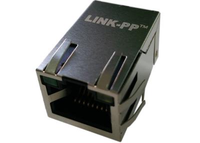 China Etiqueta-PARA ARRIBa magnética de la Base-TX 1x1 del RJ45 Jack JP026821UNL 100 con el perno del LED 8 en venta