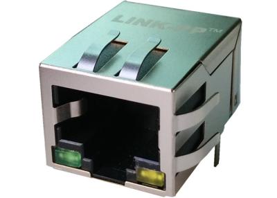 China Modulare Jack weibliche XFATM2PB-CLxu1-4MS With10/100Mbps Transformatoren RJ45 zu verkaufen