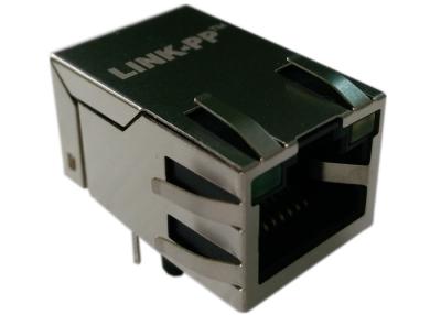 중국 AR11-3693 RJ45는 항구 10/100 BaseT LED G/G EMI 손가락 탭을 위로 골라냅니다 판매용