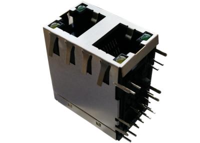 China 1840052-4 apiló el conector LPJG17021A4NL de Ethernet del gigabit del puerto del RJ45 2x1 en venta