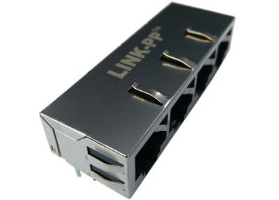 중국 HFJ14-1G11ERL 다 항구 1x4 탭 아래로 Ganged 기가비트 RJ45 연결관 판매용