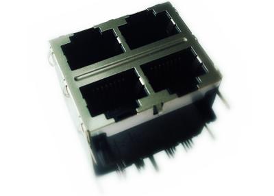 中国 LPJE107XCNL 2x2 Rj45 磁気学無し、4x rj45 のイーサネット、R/A 盾のコネクター 販売のため