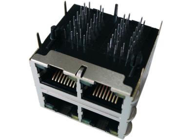 China Äquivalent ARJM22A1-A12-AB-EW2 stapelte Basis 2x2 RJ45 Verbindungsstück-10/100 - T zu verkaufen
