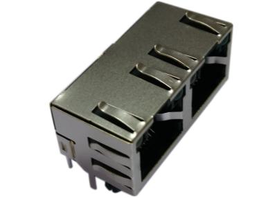 China 6116353-4 / 6116353-1 RJ45 Modulaire Jack 1x2 Afgeschermd Paneel Aarde Met LED Te koop