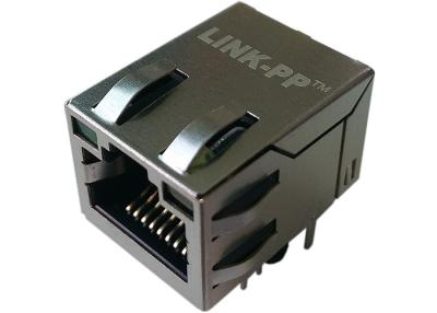 China 6605713-1 RJ45 Magnetics Jack 1x10/100Mbps que desempareja el condensador con el LED en venta