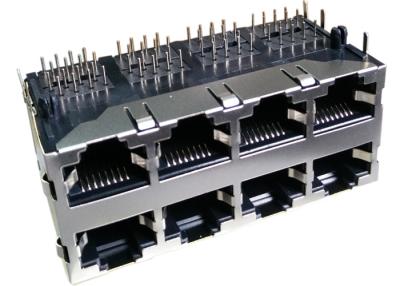 Chine E5908-5VC153-L a empilé le port à commande unique Wo/LED de l'ENTRÉE 2X4 de CÔTÉ de Rj45 THT à vendre