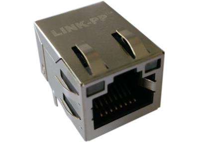중국 HFJT1-2450-L12RL 1x1 탭 위로 10/100BASE-T RJ45 PCB 모듈라 잭 LPJ16211AENL 판매용