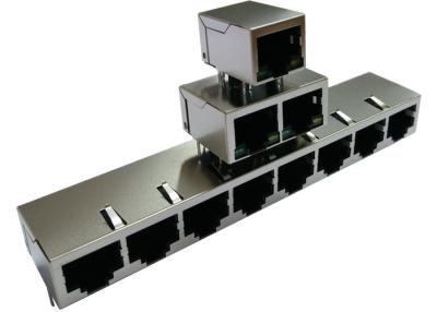 中国 Gangjack 1x8 の港モジュラー Rj-45 8p8c JX8064D688ANL/LPJ86404AENL 90 度 販売のため