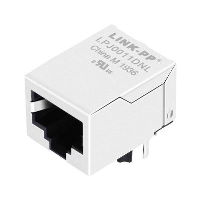 China Conectores de ángulo recto de Ethernet del solo puerto de Belfuse SI-60160-F RJ45 con el imán en venta