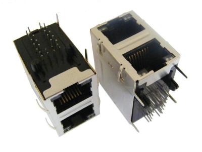 중국 자석 없이 Rj45 정각이 ARJM21A1-811-BA-EW2 2x1 항구에 의하여 겹쳐 쌓였습니다 판매용