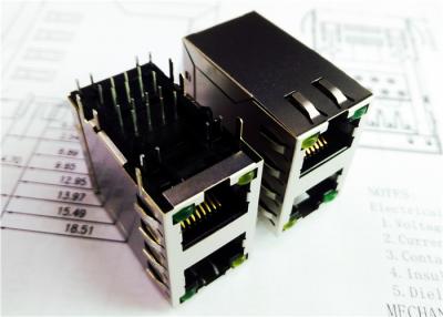 中国 1-6368011-0 MagJack 2X1 はコネクター Rj45 8 の位置を保護しました 1-6368011-1 を積み重ねました 販売のため