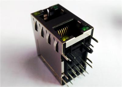 China 6368011-8 Jack modular 2X1 apiló CAT 5 de la POSICIÓN Rj45 8 blindó 6368011-9 en venta