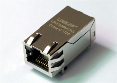 China 1000Base - conector protegido THT do ponto de entrada Rj45 soquete magnético W/LED Gigabit Ethernet de T à venda