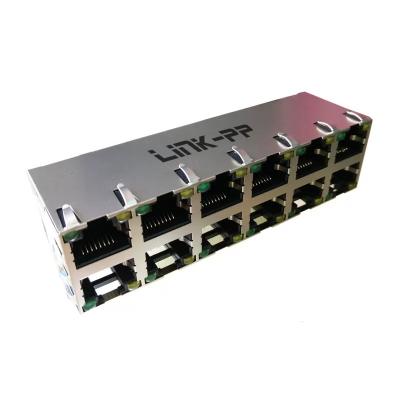 Chine 1840267-7 2x6 connecteur POE RJ45 empilé avec 1000Base-T Speed à vendre