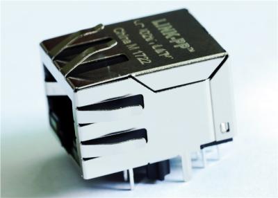 China ARJC02-111008B RJ45 einzelner Hafen 10/100 Basis-Tx Hahn unten RJ45 mit LED zu verkaufen