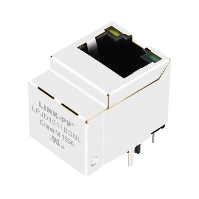 China Vertikale Schritt-Datei RJ45 Jack HFJV1-2450-L12RL 10/100Base-T LPJD1011BDNL zu verkaufen